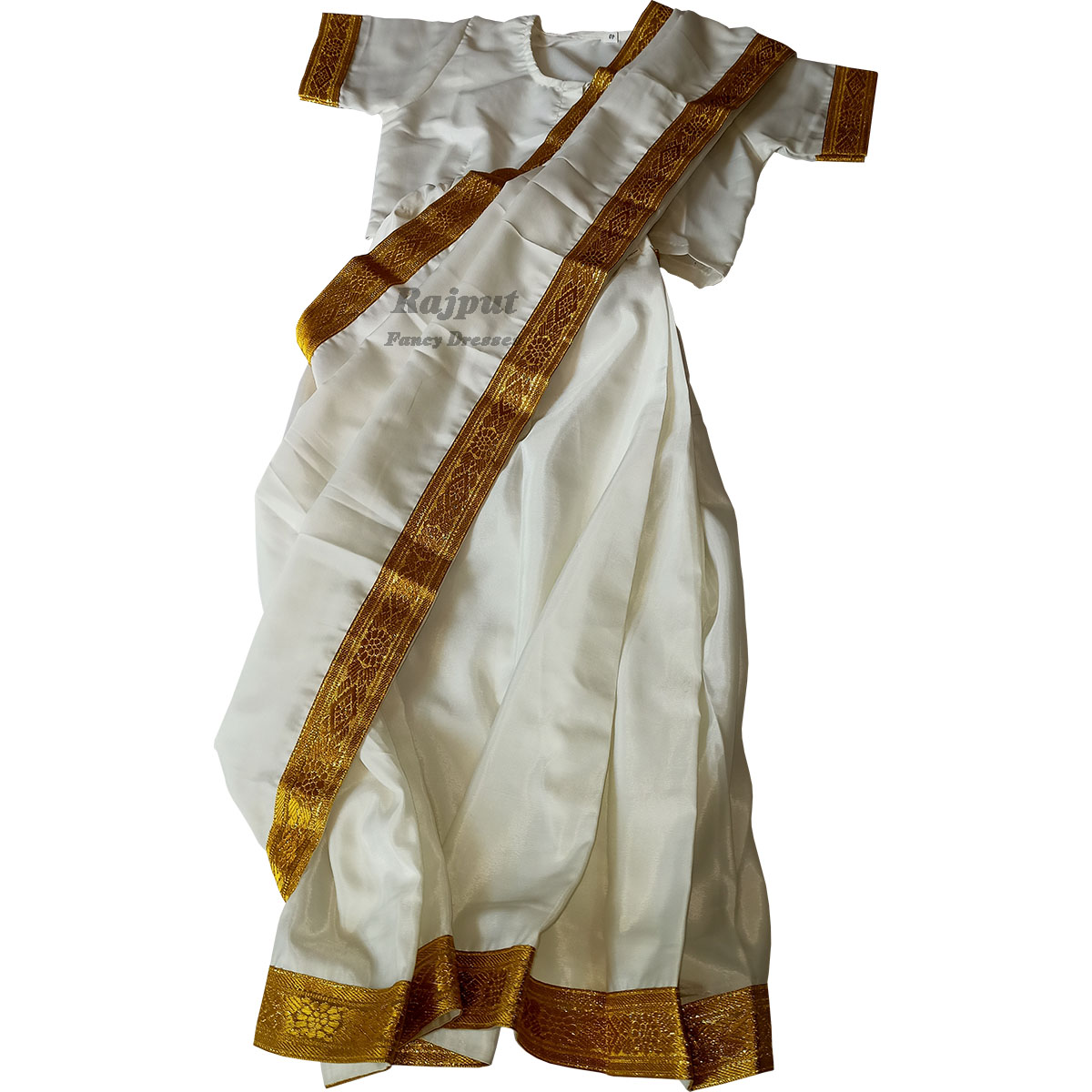 South Indian Sari/Vijay Laxmi Pandit (Cream Costume) – Rajput Fancy Dresses